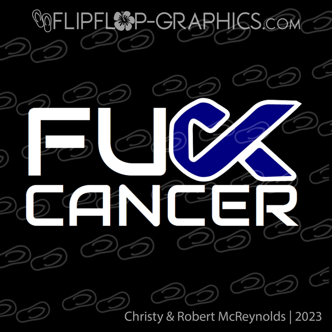 FU Cancer Ribbon Custom Ribbon Color Vinyl Graphic Sticker - Etsy