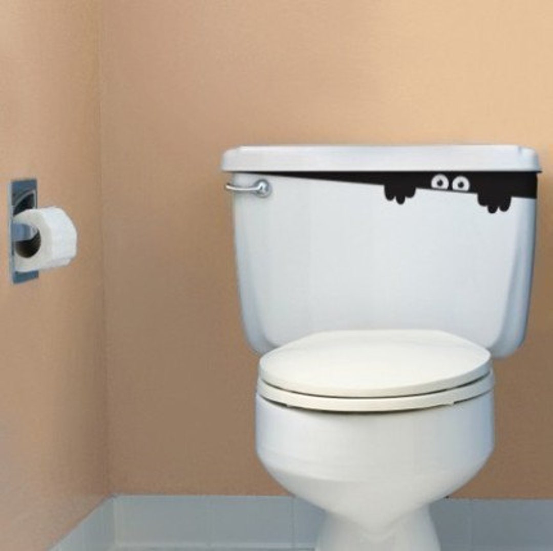 Toilet Peeper • Vinyl Graphic Decal • Halloween - Etsy