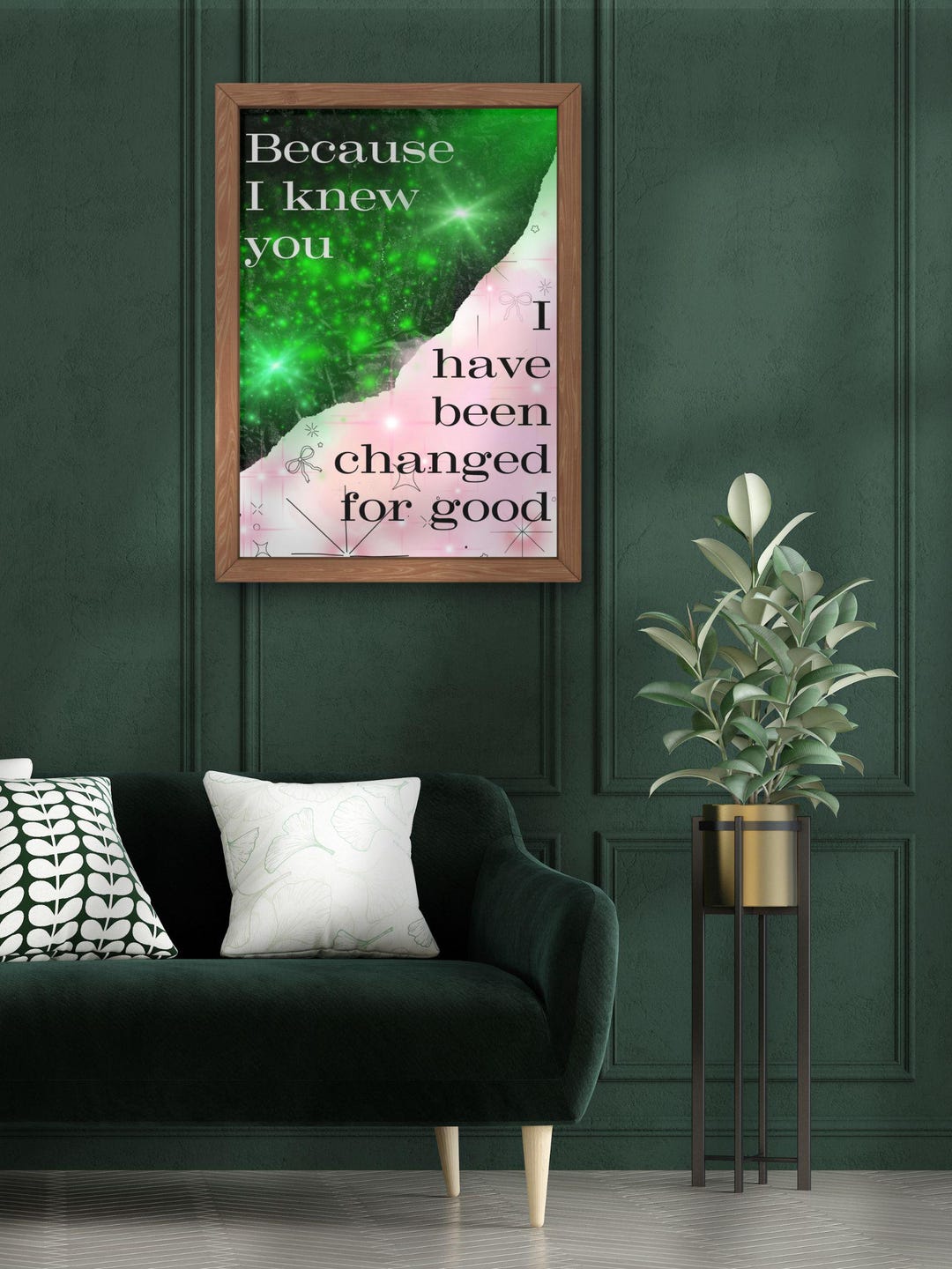 Wicked | for Good | Lyric Inspired Print | Elphaba | Theater Nerd | - Etsy