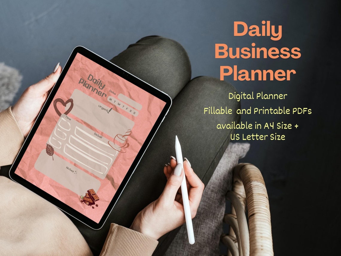 Daily Planner, Fillable Planner, Daily Planner Printable, Canva Planner ...