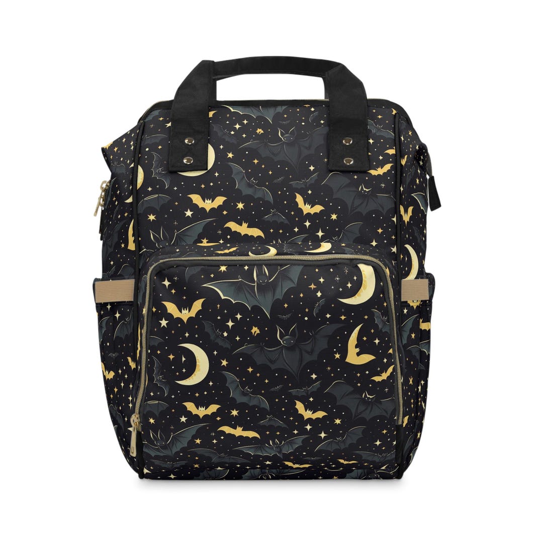 Diaper Backpack With Bats - Halloween Baby Bag, Gothic Nursery ...