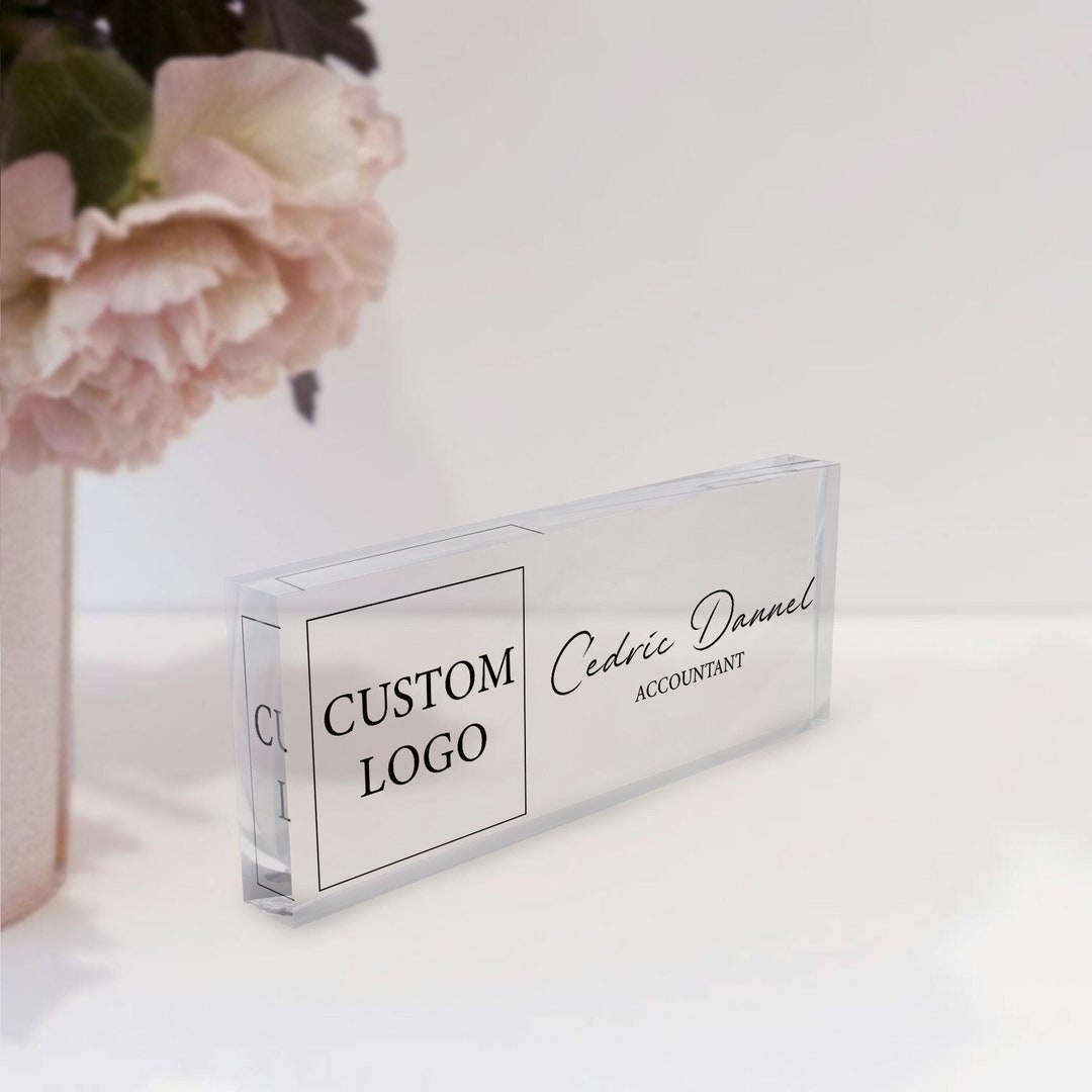 CUSTOM Name Sign, Unique Office Decor Custom Logo, Office Nameplate ...