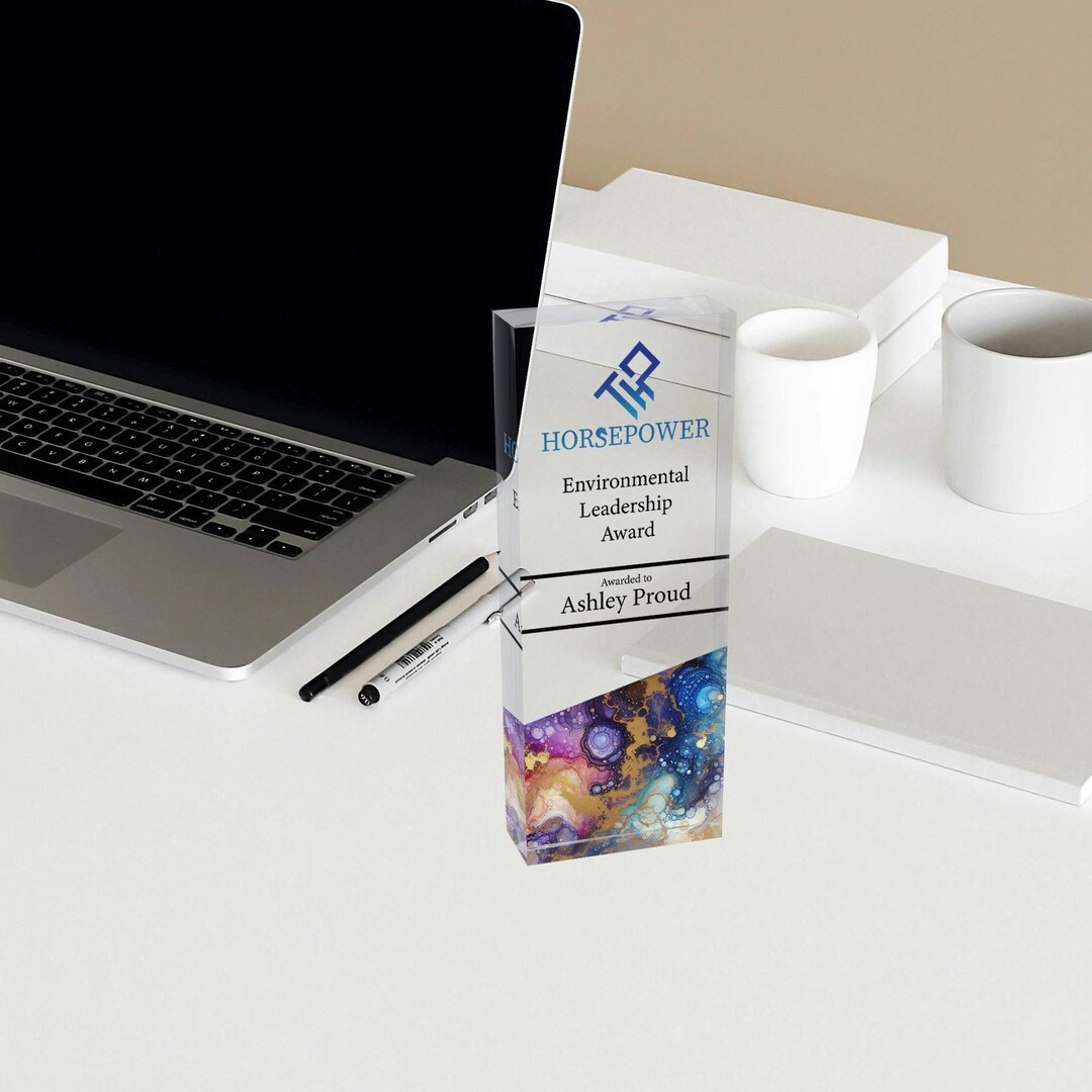 Custom Employee Acrylic Award Plaque With Logo, Corporate Award, Gift ...