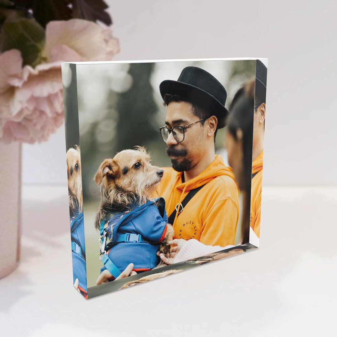 Personalized Dog Memorial Acrylic Photo Block, Custom Animal Memorial ...
