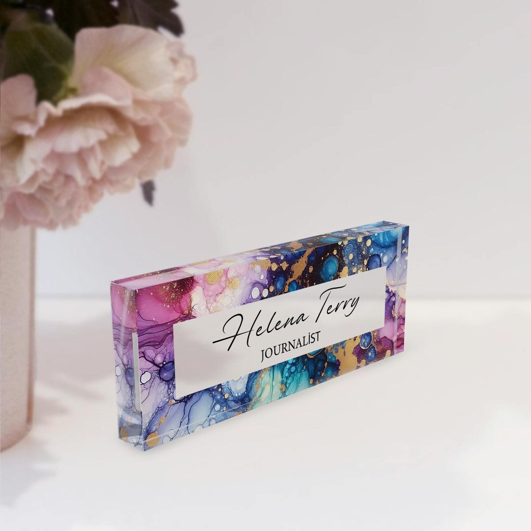 Desk Name Plate, Boss Lady, Personalized Name Sign, Name Plaque ...