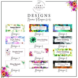 Personalized Desk Name Plate for Office Desk Gold Stripe Design on ...