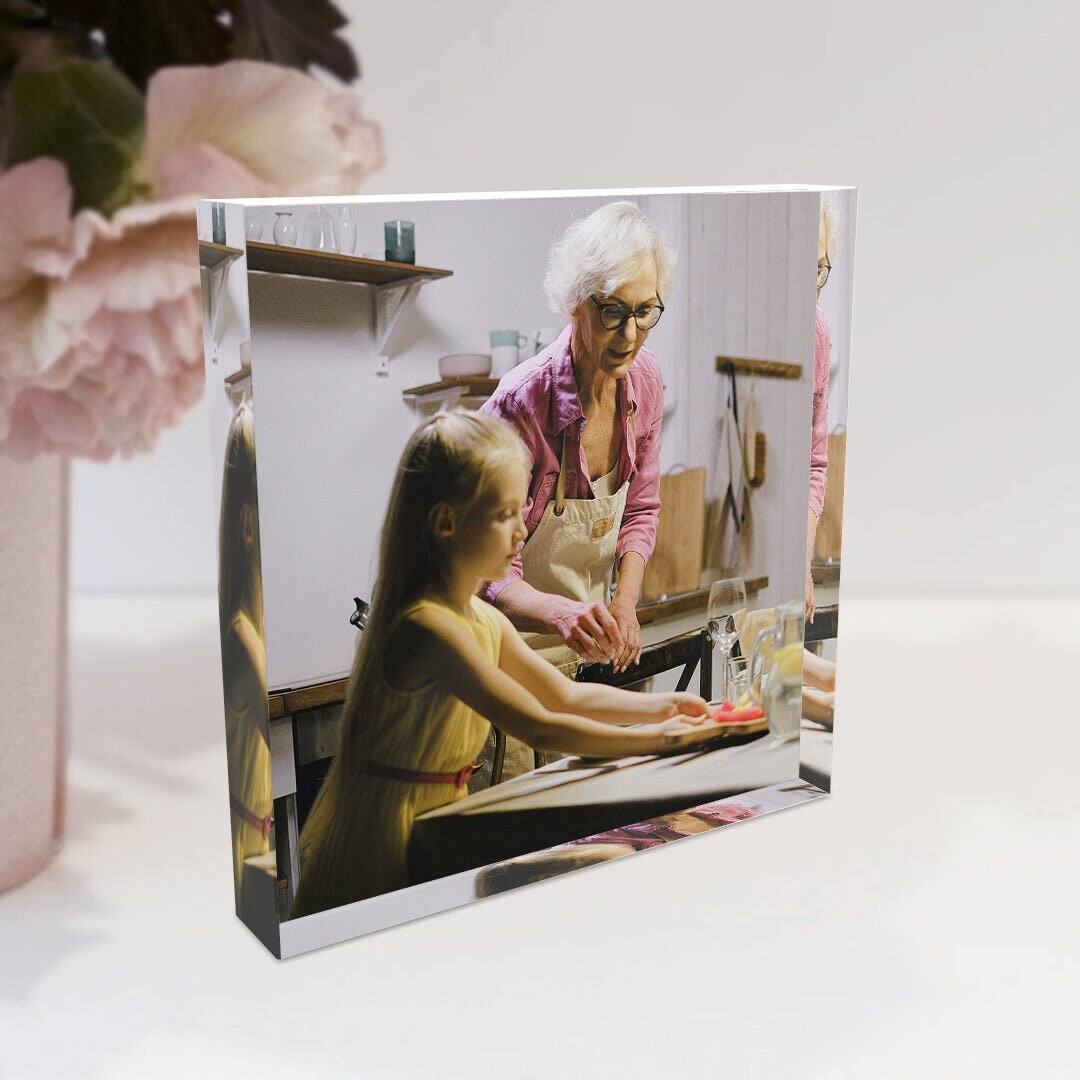 Personalized Photo Block, Acrylic Glass Photo Block, Custom Acrylic ...