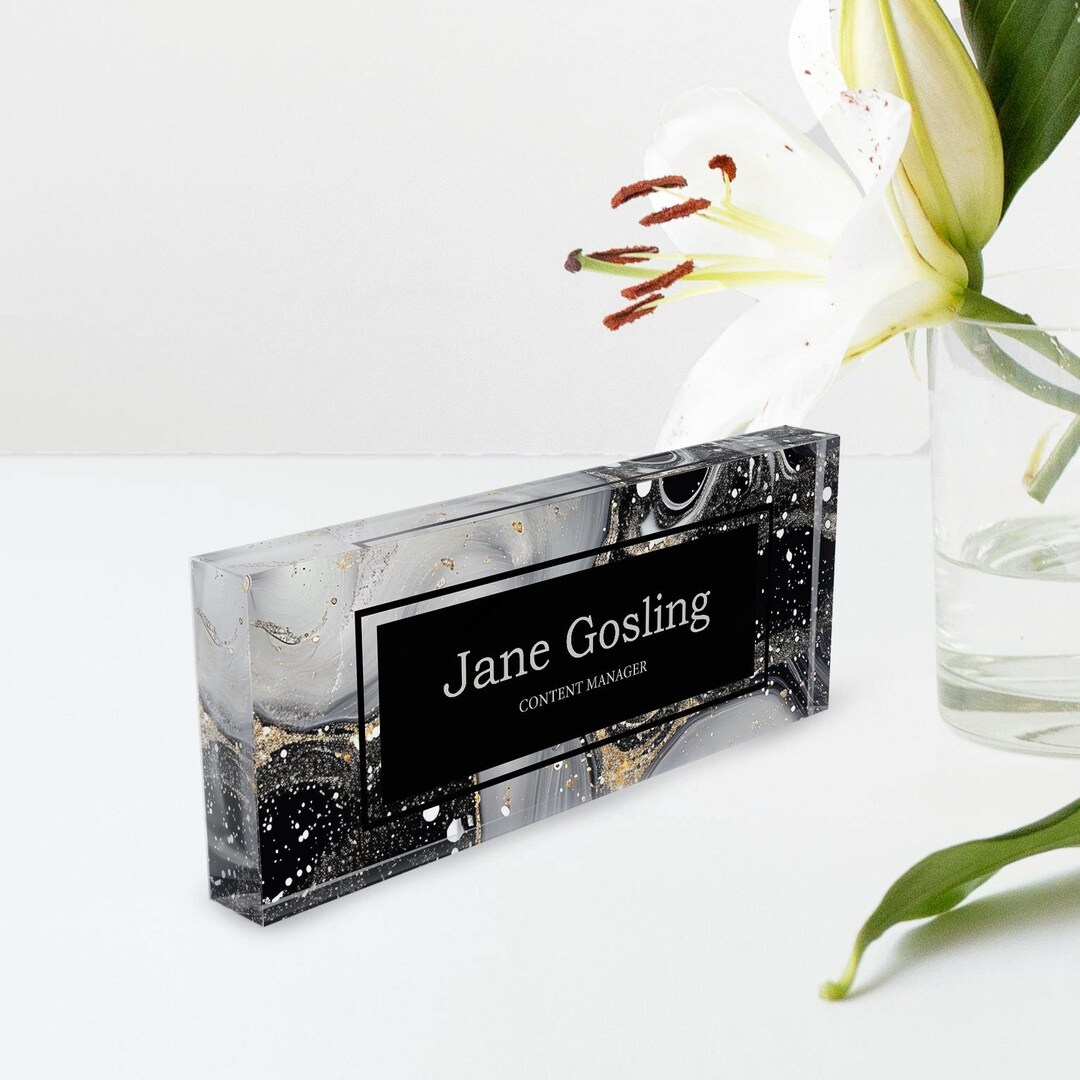 Desk Name Plate, Content Manager Name Plaque, Personalized Name Sign ...