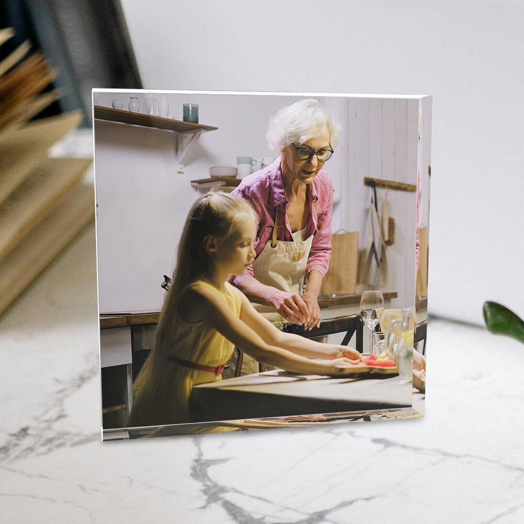 Personalized Photo Block, Acrylic Glass Photo Block, Custom Acrylic ...