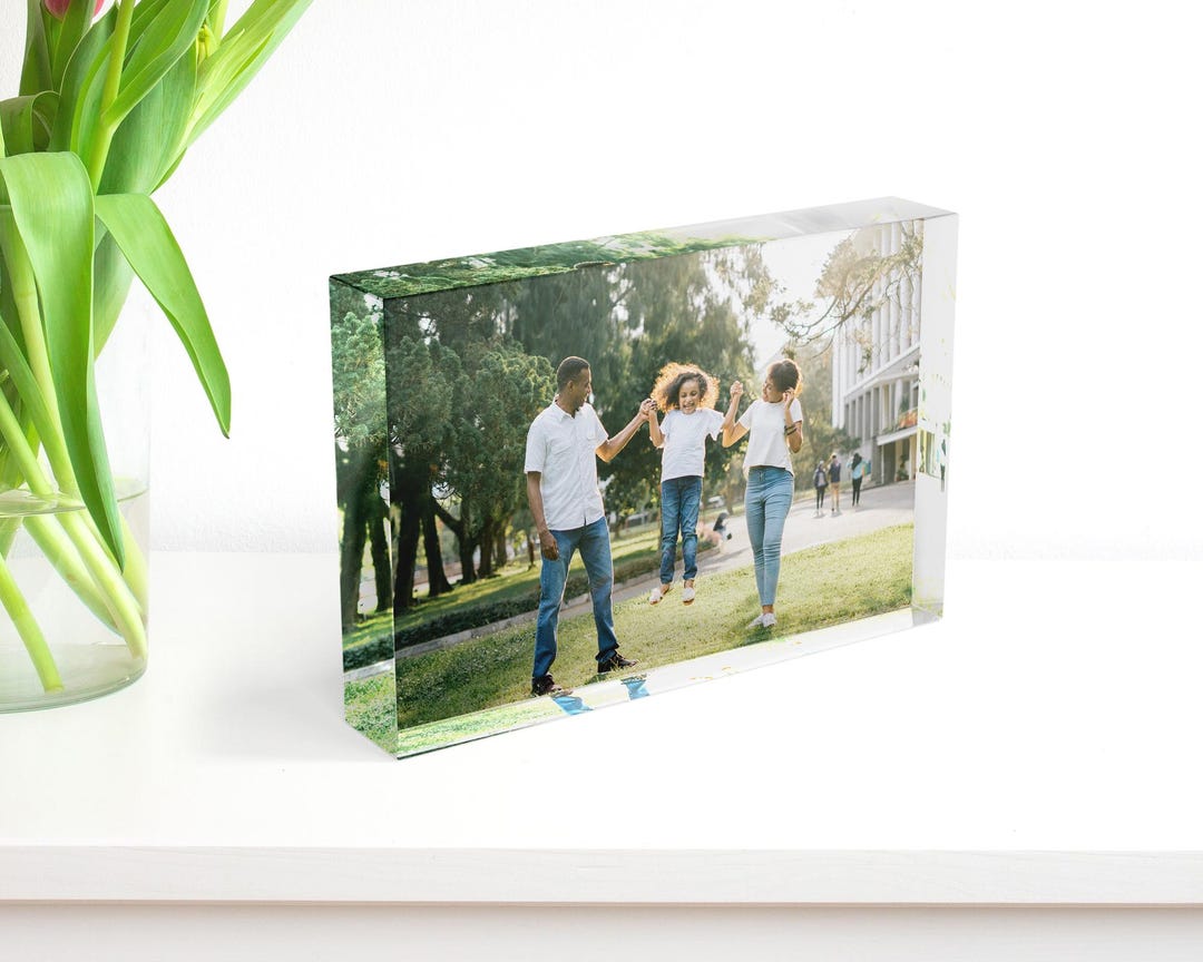 Personalized Acrylic Photo Block: Custom UV Printed Keepsake (14x10 Cm ...
