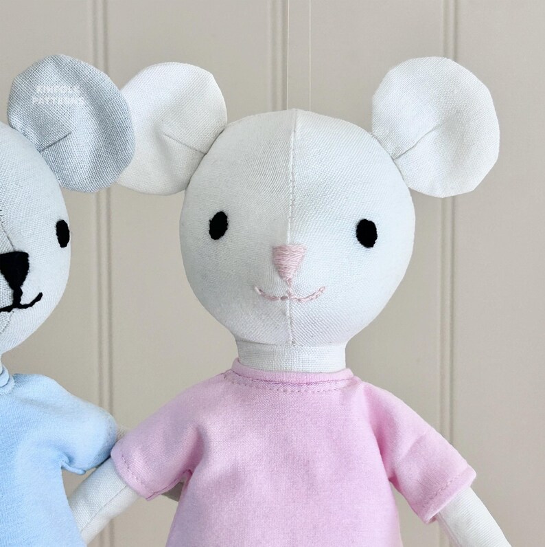 Stuffed Mouse Doll Sewing Pattern Tutorial With Step-by-step Photos ...
