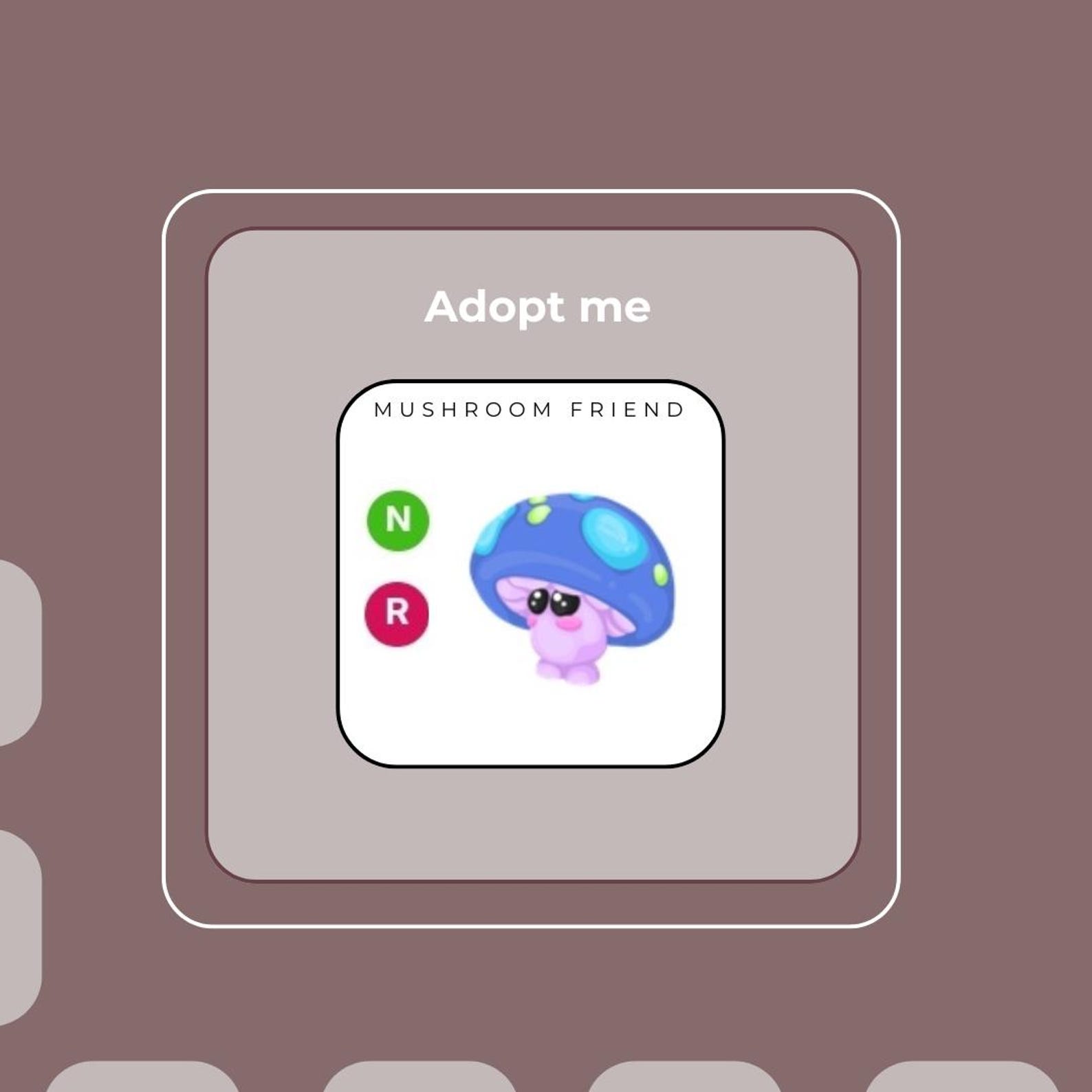 Adopt Me Pets NR Mushroom Friend - Etsy