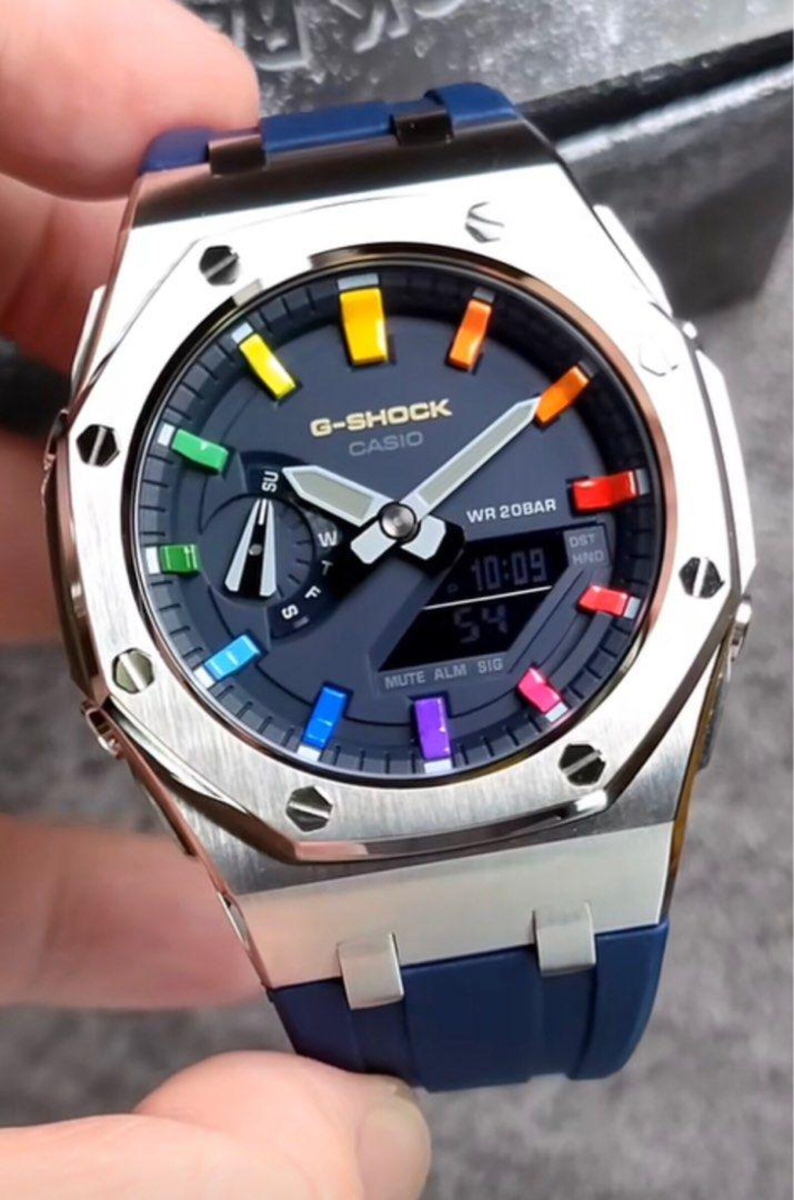 Custom Casioak G Shock Ga-2100 Watch Rainbow Edition - Etsy