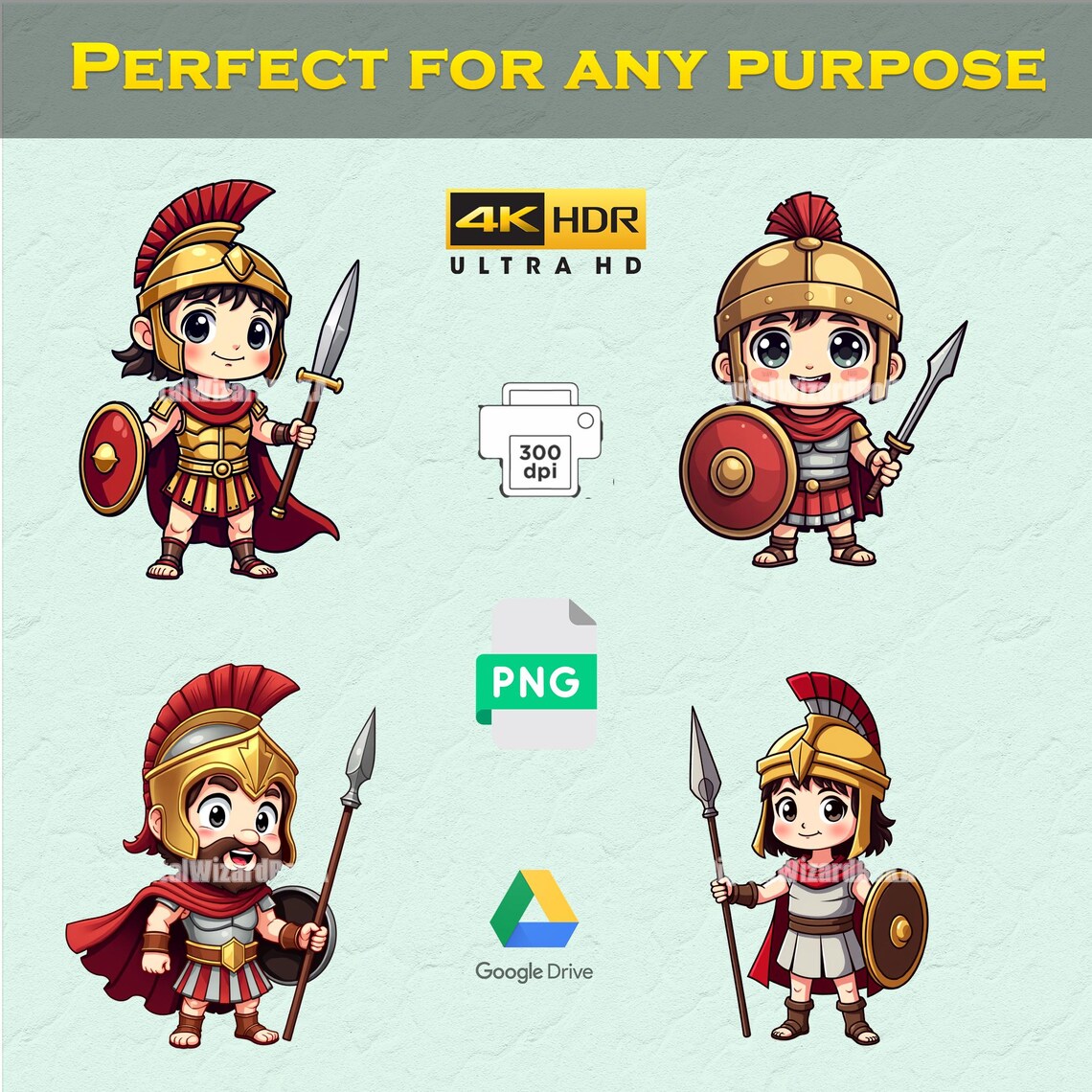 175 Chibi Roman Soldiers Clipart – Adorable Roman Warriors PNG, Perfect ...