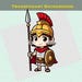175 Chibi Roman Soldiers Clipart – Adorable Roman Warriors PNG, Perfect ...