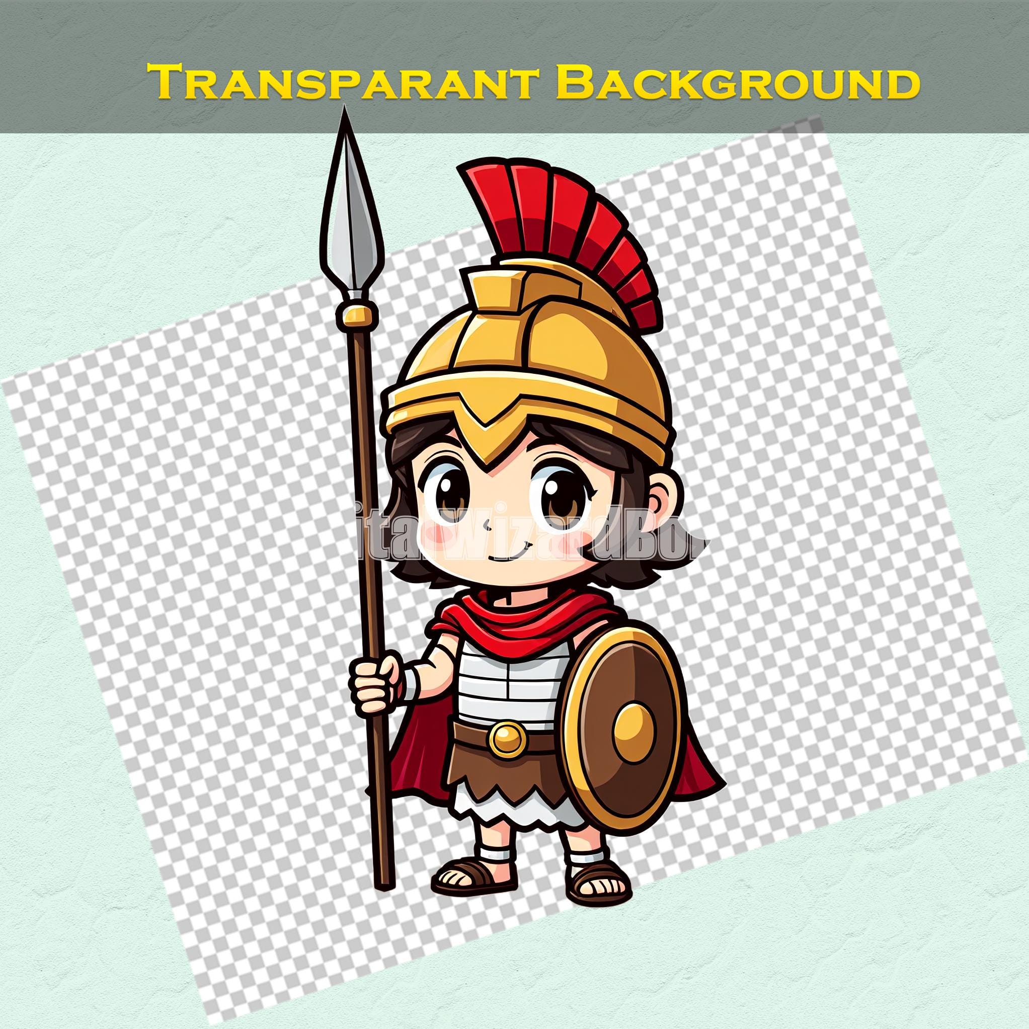 175 Chibi Roman Soldiers Clipart – Adorable Roman Warriors PNG, Perfect ...