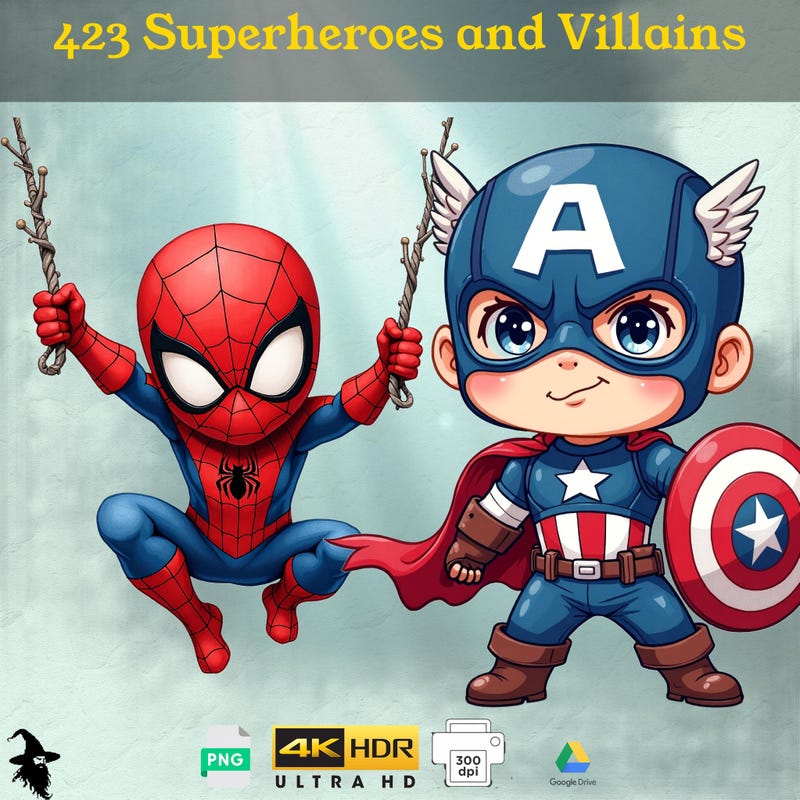 Hero and Villains of America - Etsy UK