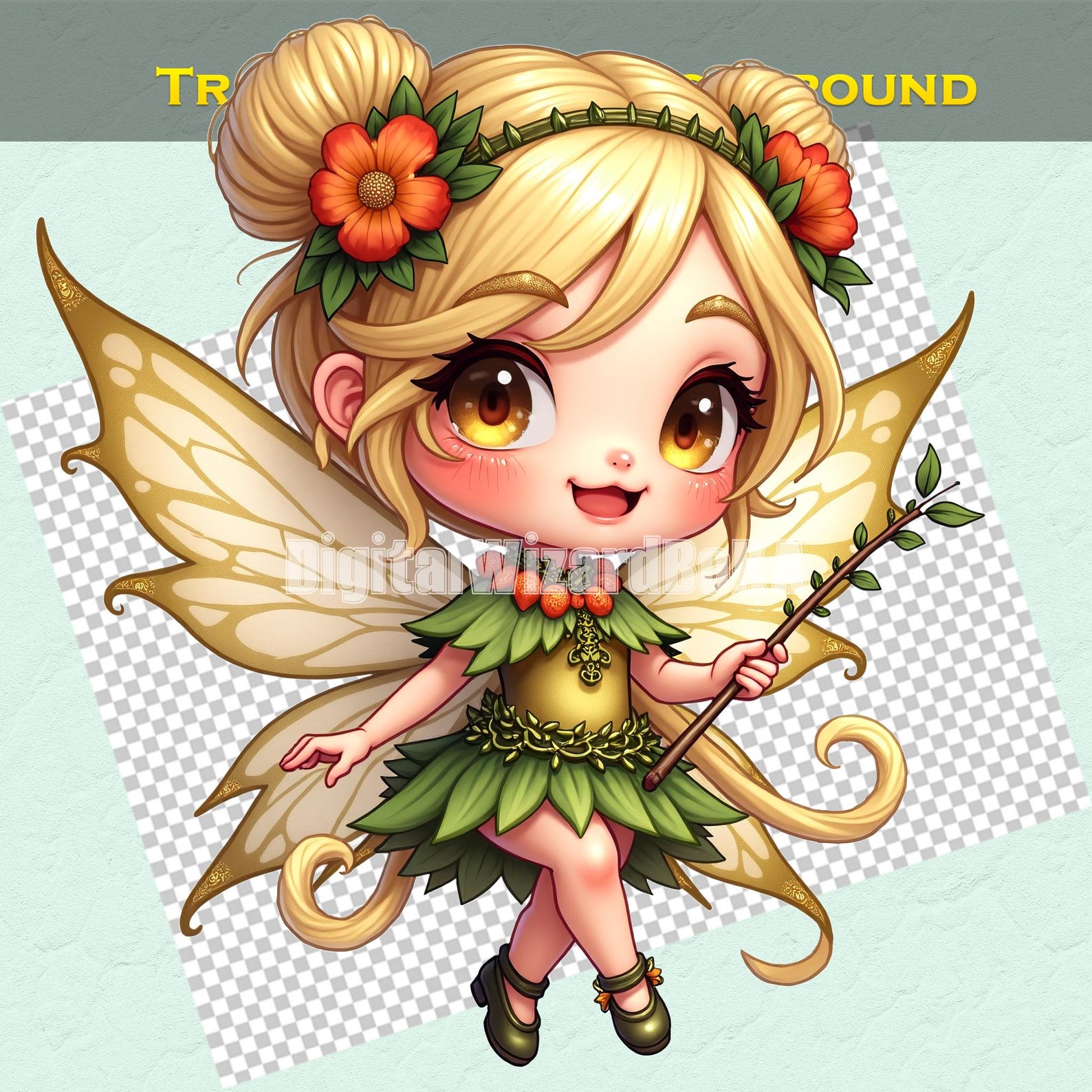 100 Cute Fairy Chibi Clipart Graphics, Transparent Background PNG ...