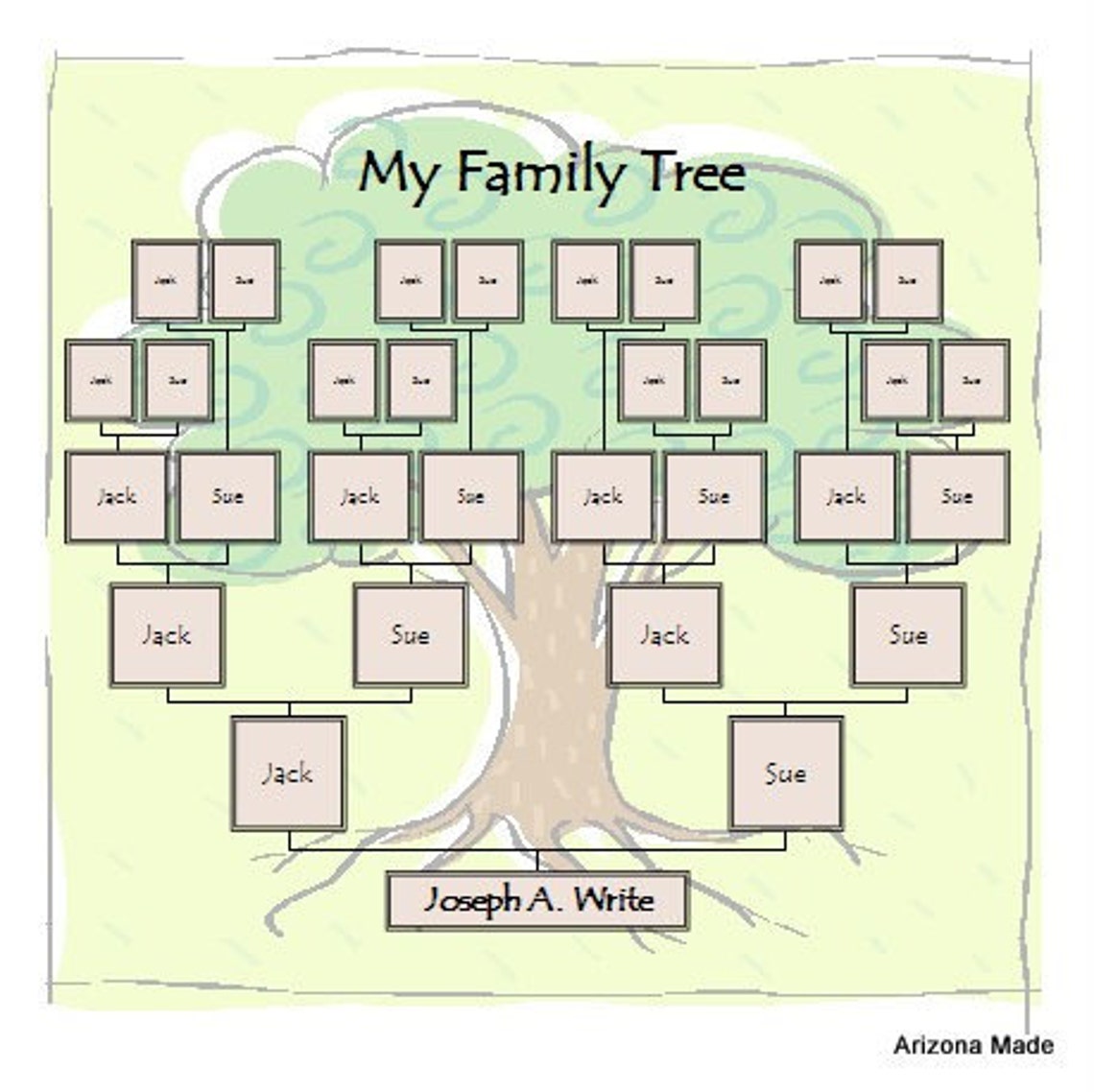Family Tree- Digital Download Template - Etsy