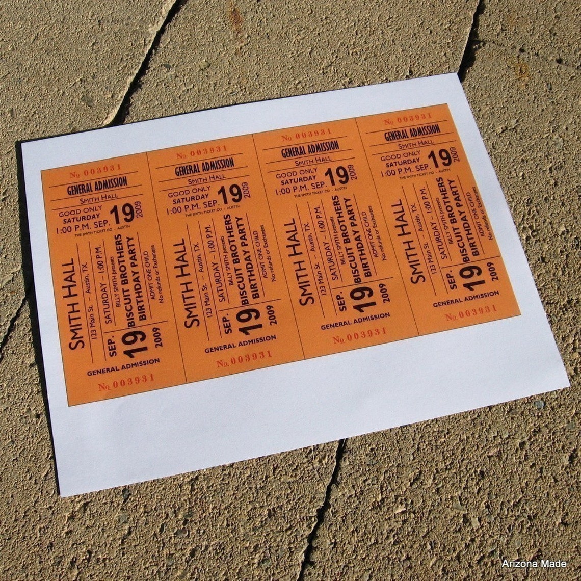 Concert Ticket Party Invitation or Gift Card- Digital Download - Etsy