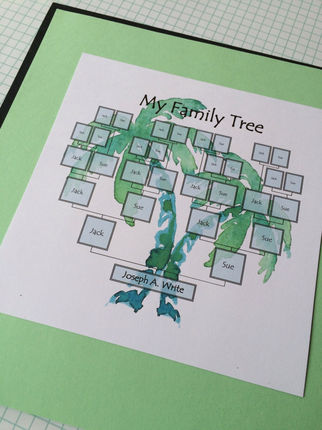 Family Tree- Digital Download Template- Palm Tree - Etsy
