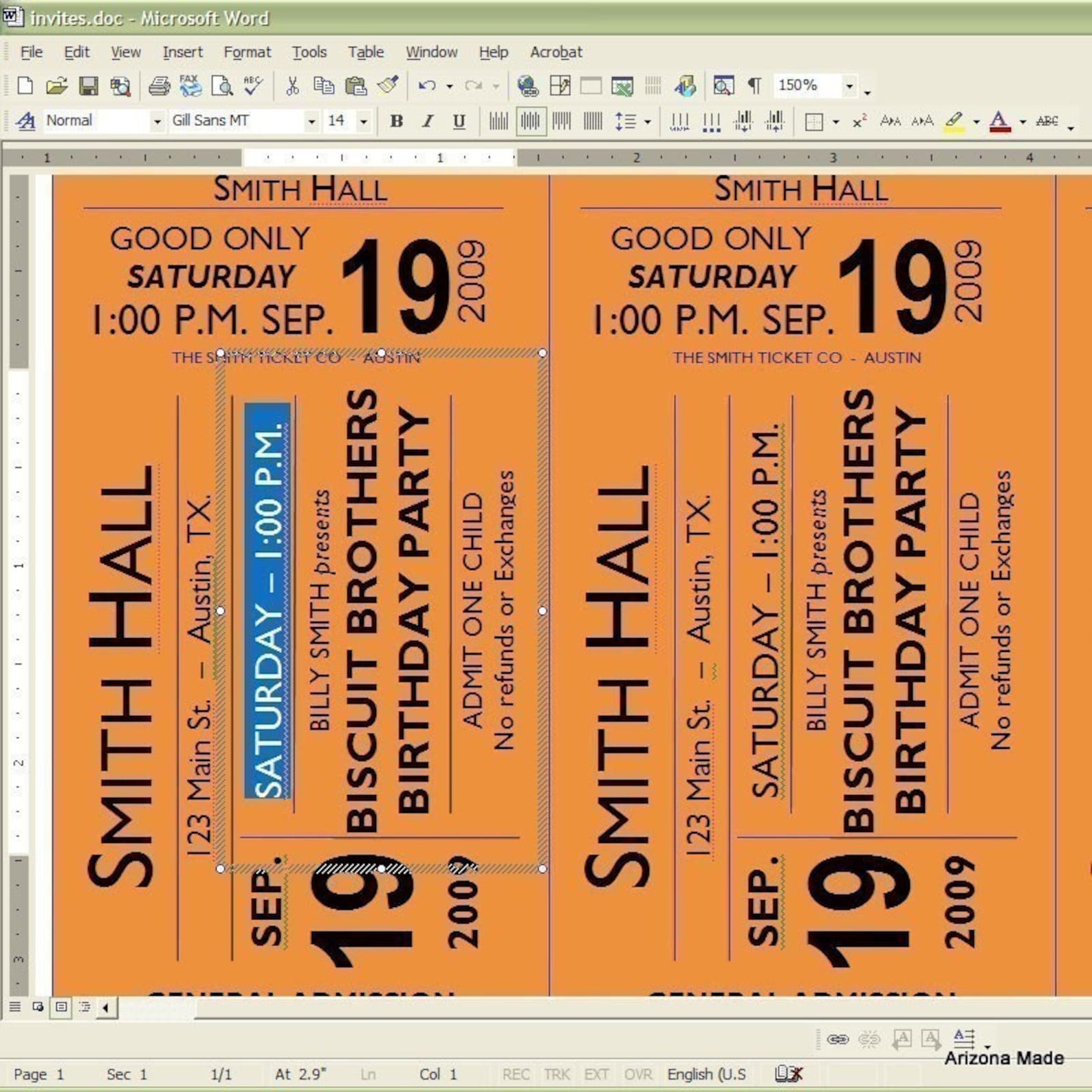 Concert Ticket Party Invitation or Gift Card- Digital Download - Etsy