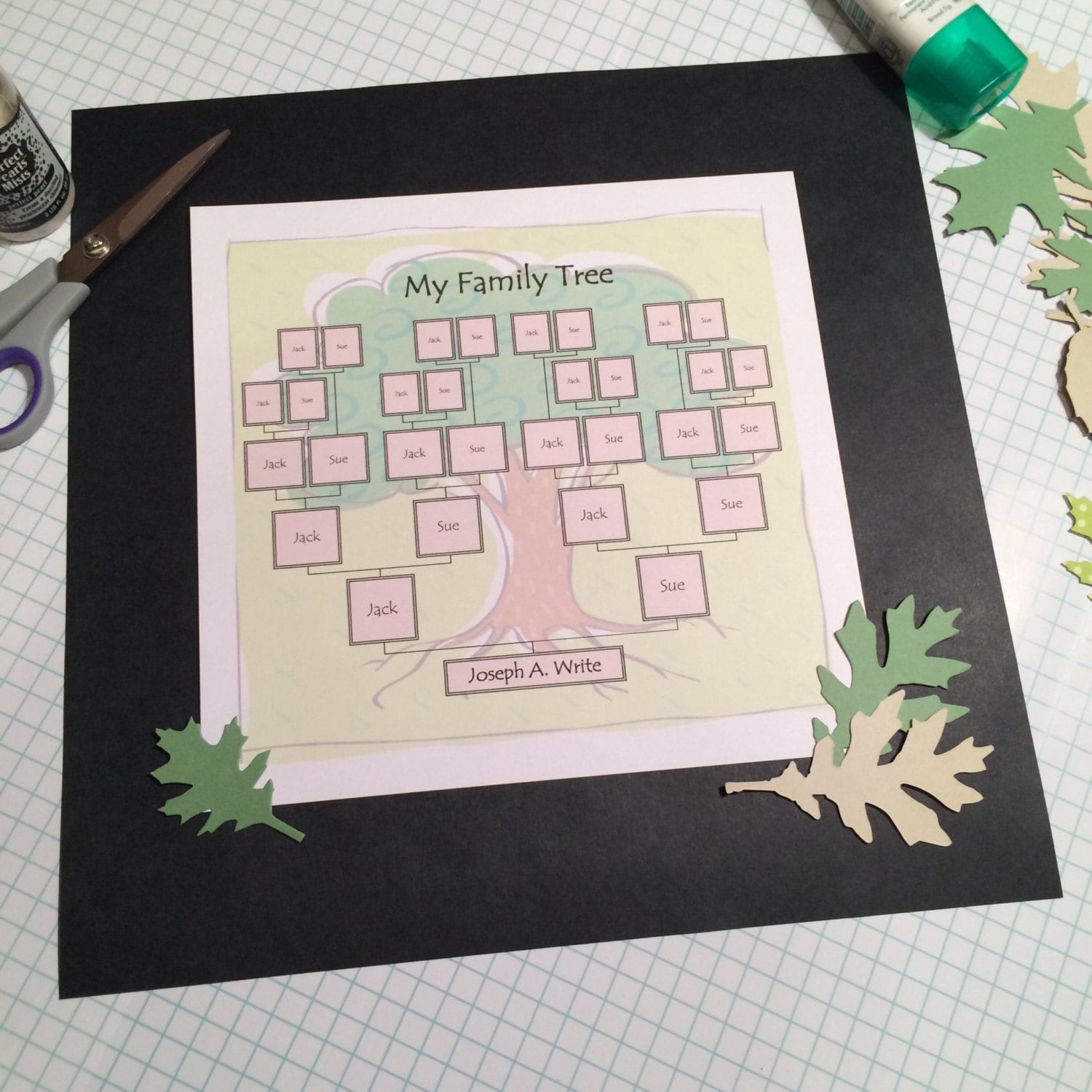 Family Tree- Digital Download Template - Etsy