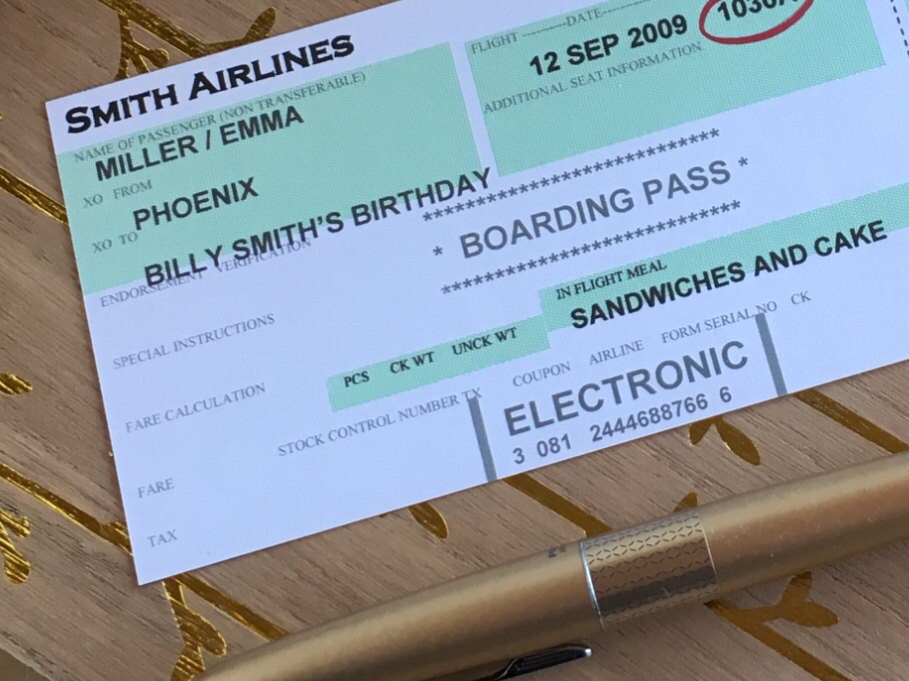 Airplane Party Invitation or Gift Card- Editable Digital Download- Also ...