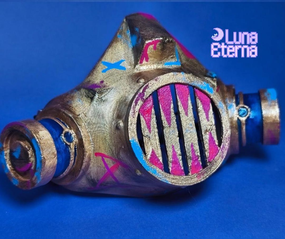 Hand-painted Jinx Mask | Cosplay | 3D Printed | Finger Pack Version ...