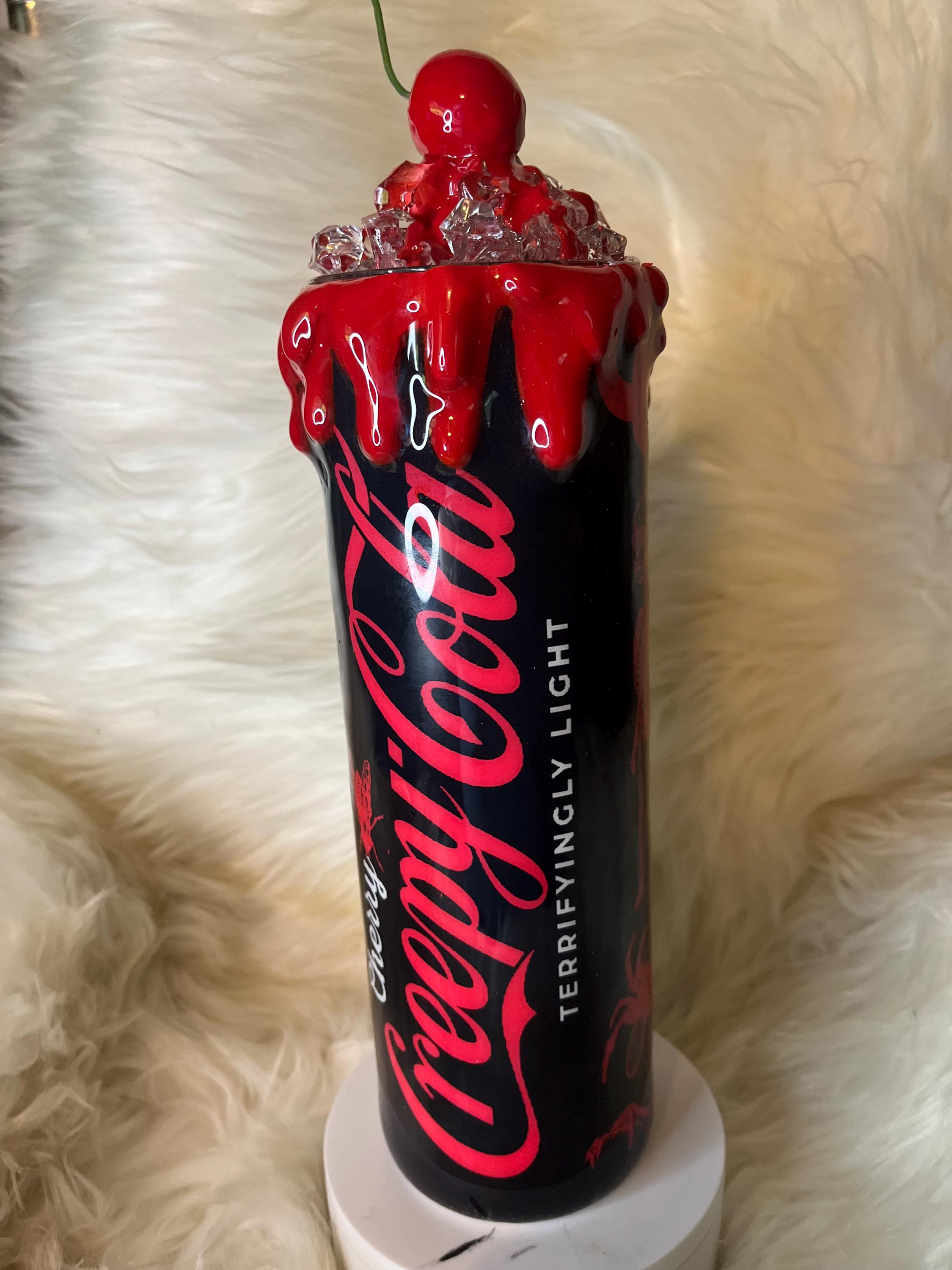 Creepy Soda Halloween Horror Scary Tumbler With 3d Blood Drip and Lid ...