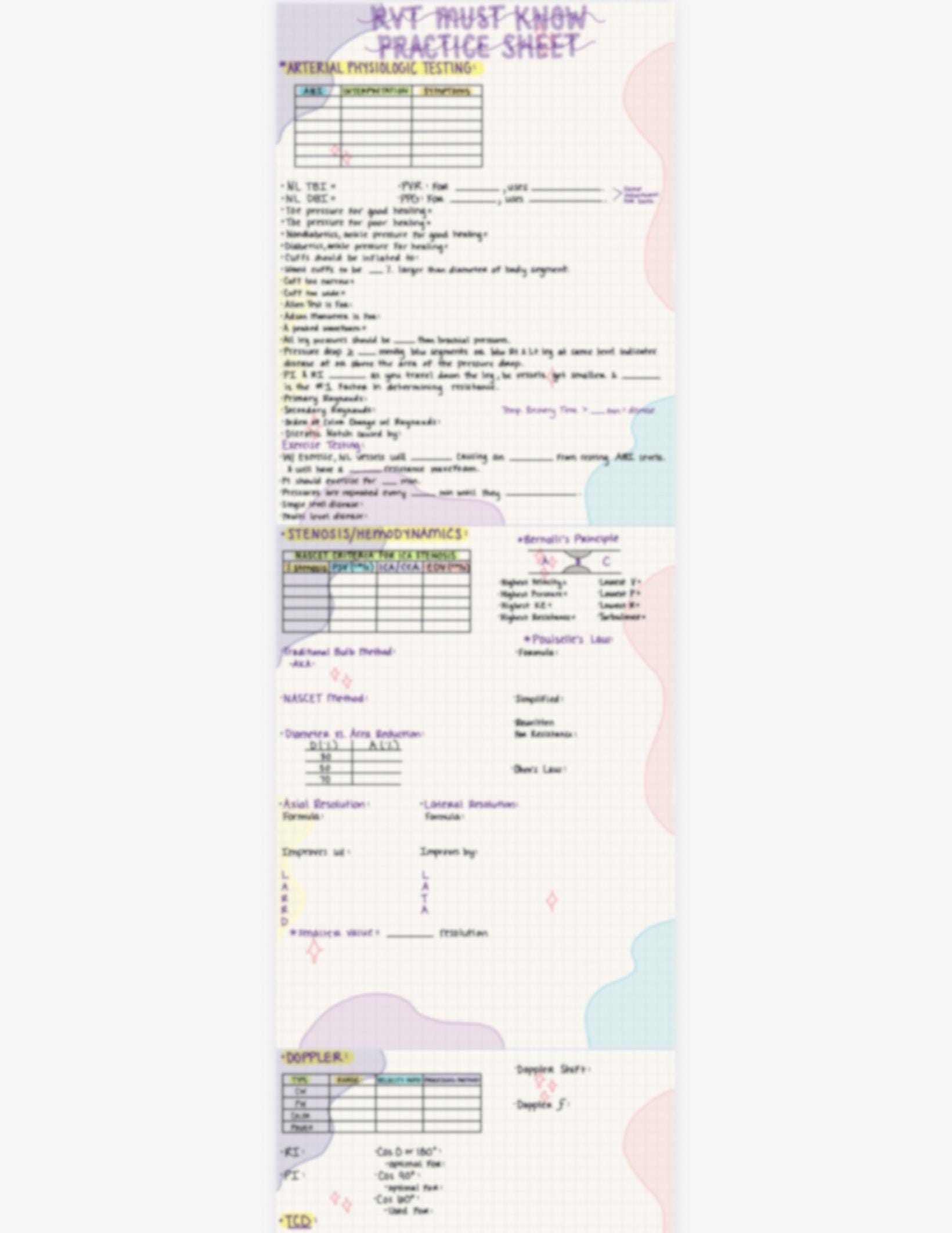 Vascular Ultrasound Review Complete Study Bundle for RVT Exam - Etsy