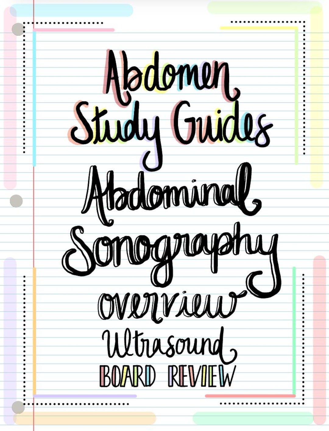Abdominal Sonography Overview Study Guide - Etsy