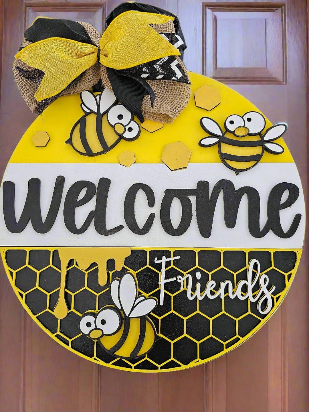 Bumble Bee Themed Decorative Door Round - Etsy