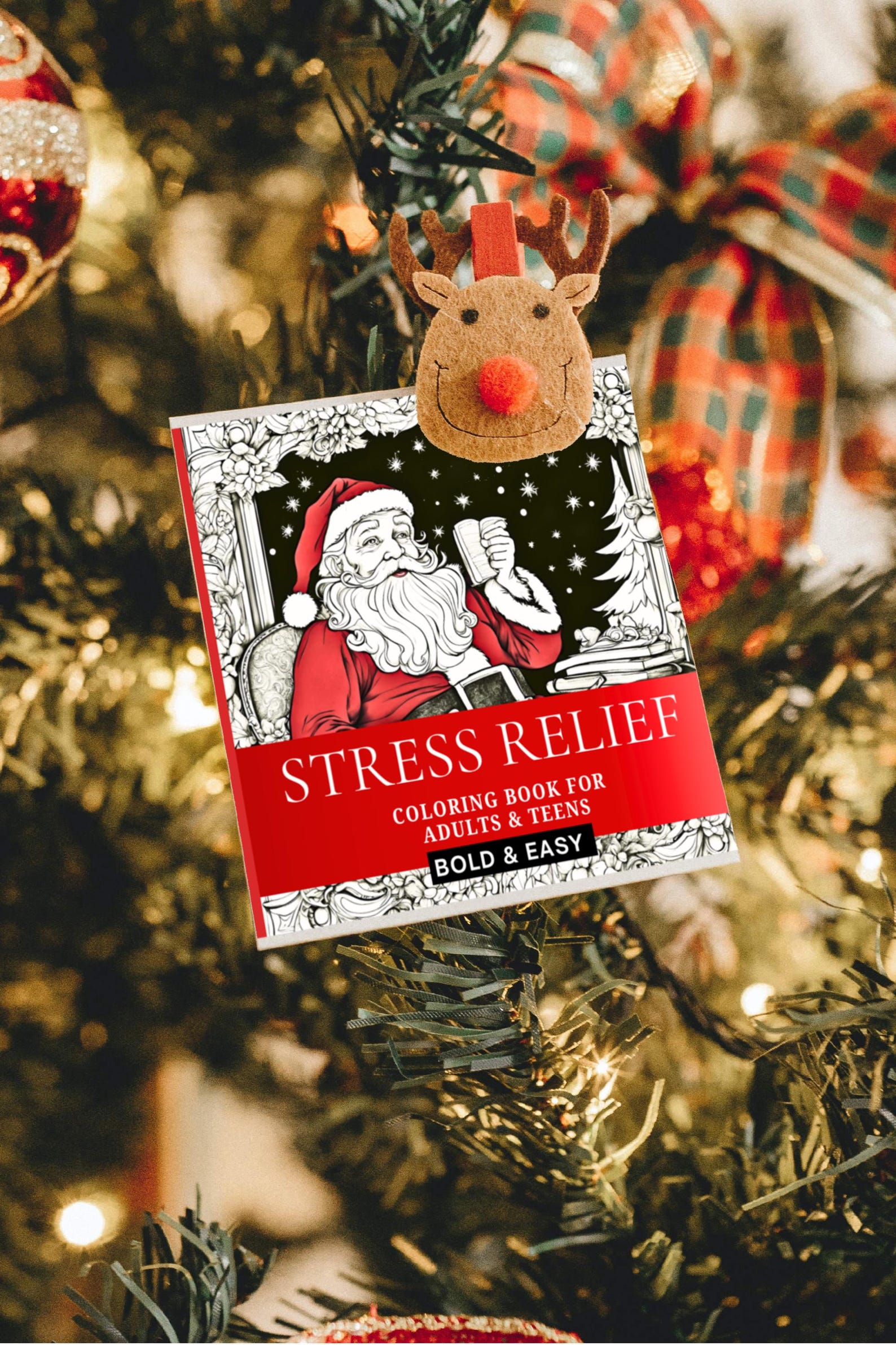 Digital Christmas Coloring Book / Stress Relief Coloring Pages for ...