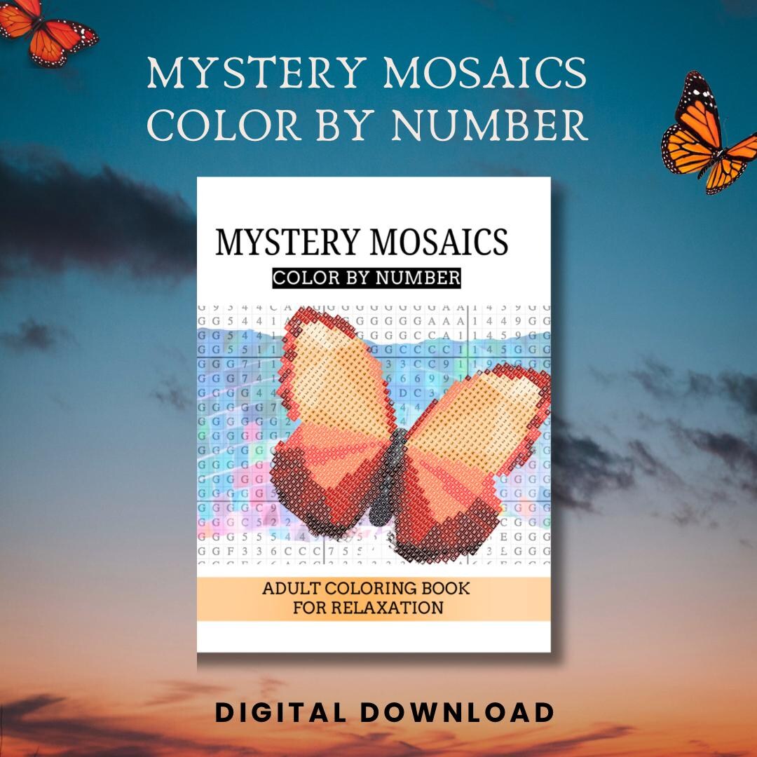 Digital Download Mystery Mosaics Color by Number | Paint by Number for ...