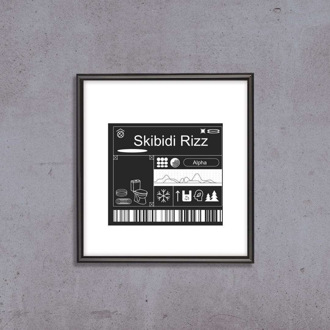 Skibidi Rizz Bubble-free Stickers // Fun Sticker // Meme Sticker// Text ...