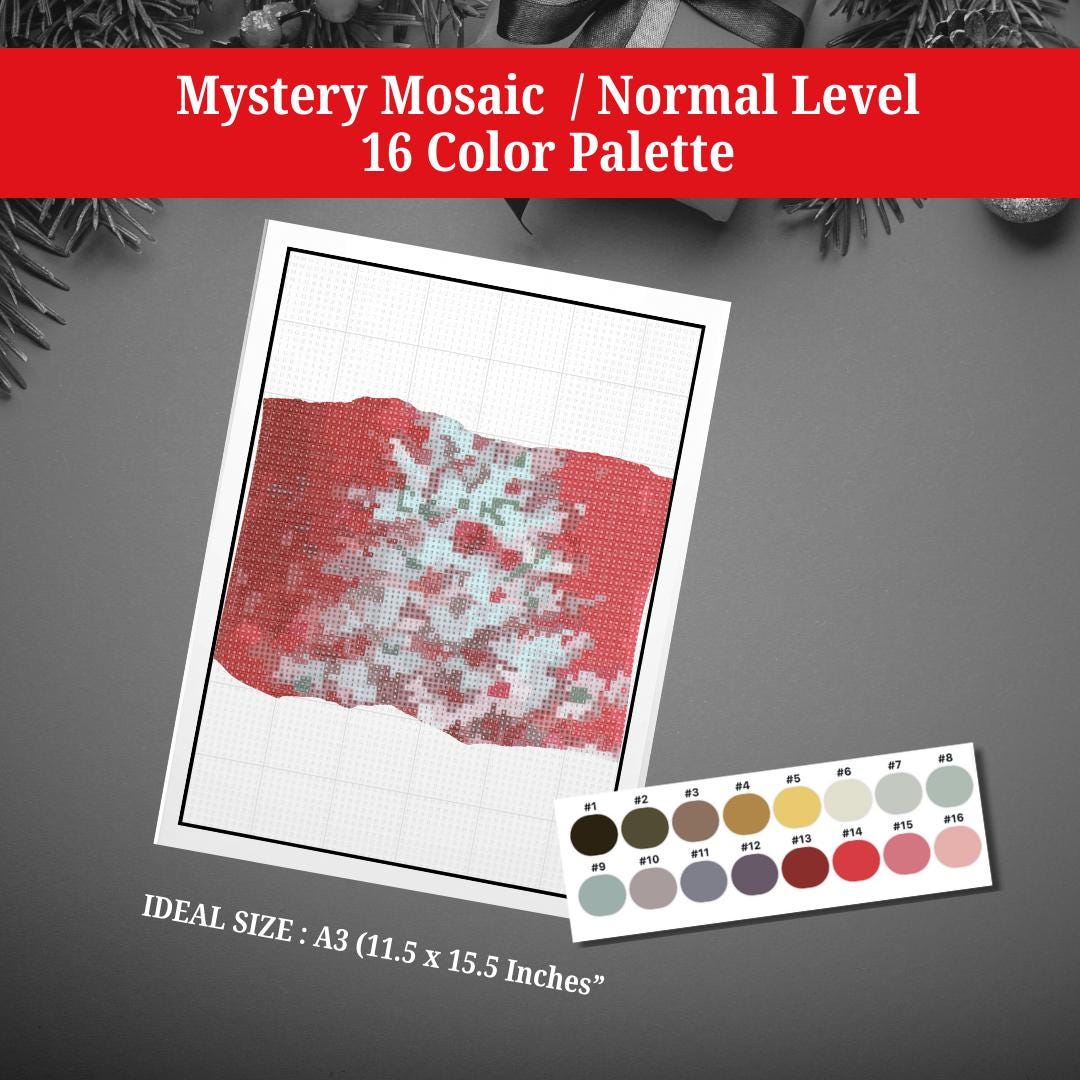 NEW! Printable Christmas Tree Coloring Page / Color by Number & Mystery ...