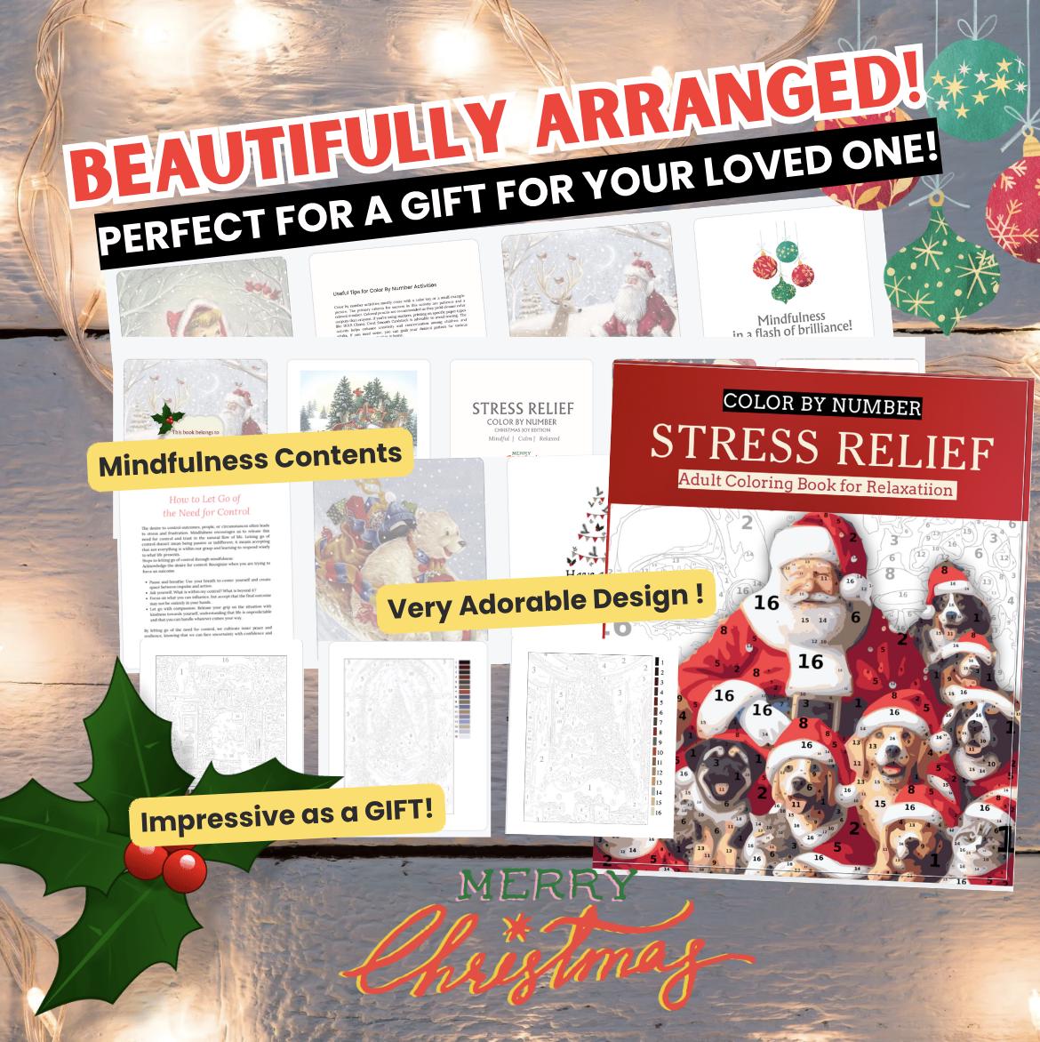 Digital Download Color by Number, Stress Relief Coloring Pages for ...