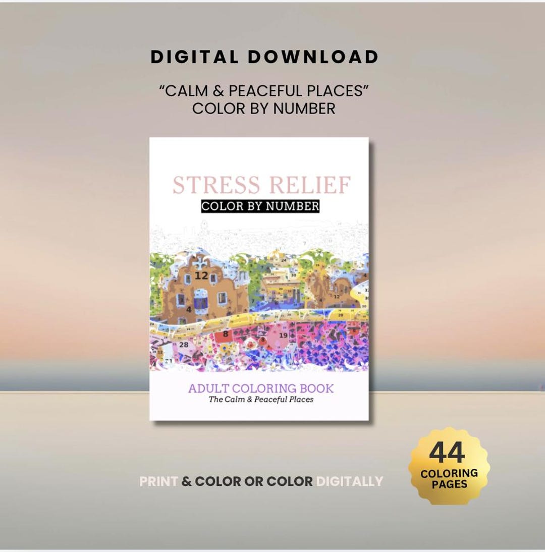 Printable Color by Number / Adult Coloring Book /stress Relief Print by ...