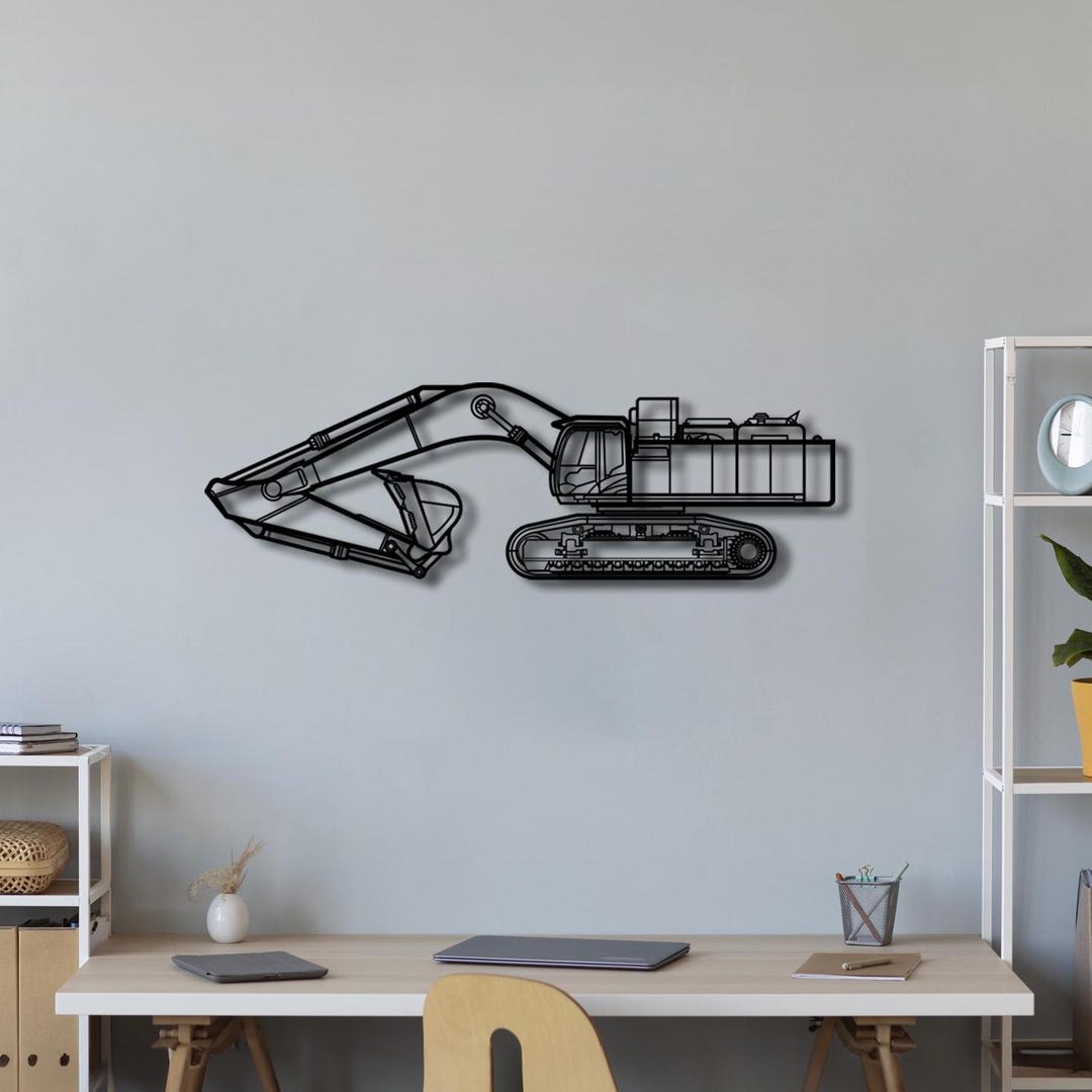 Metal Excavator Wall Art: Construction Truck Nursery Decor - Etsy