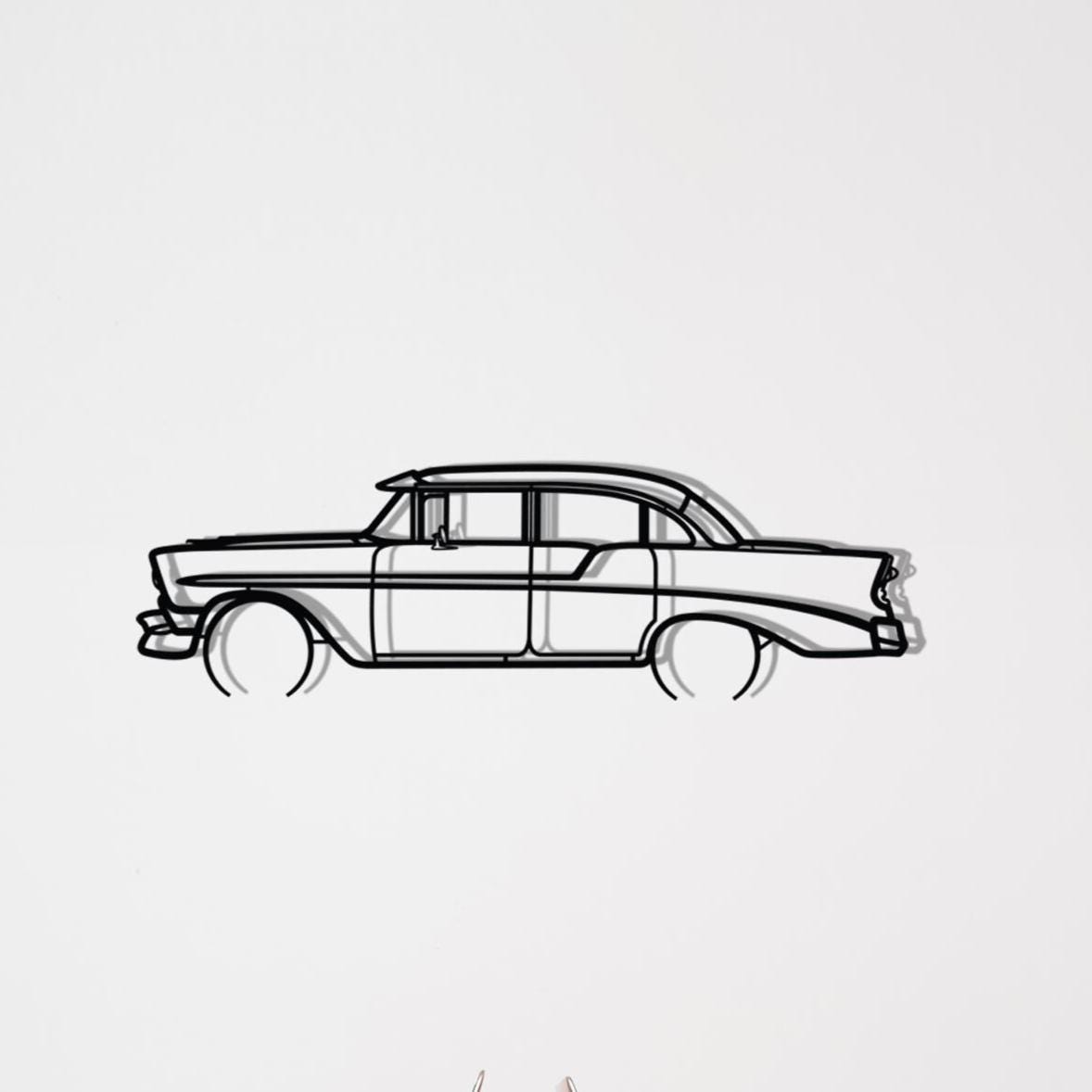 1956 Chevy Bel Air Metal Wall Art: Classic Car Garage Decor - Etsy