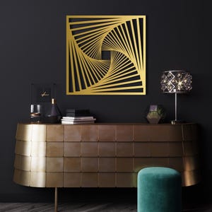 Helix Wall Decor | 3D Square Swirl Metal Wall Art | 3D Wall Art Metal ...