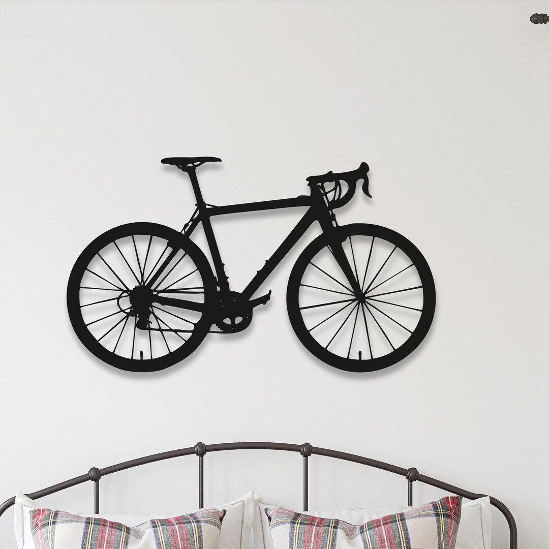 Bike Metal Decor Wall Art Metal Wall Decor Cycling Wall Art Trendy Wall Art Bicycle Metal Decor ...