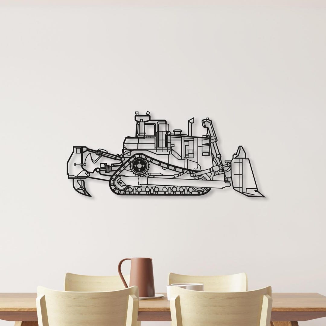 Metal Dozer Wall Art: Industrial Office Decor - Etsy
