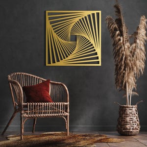 Helix Wall Decor | 3D Square Swirl Metal Wall Art | 3D Wall Art Metal ...