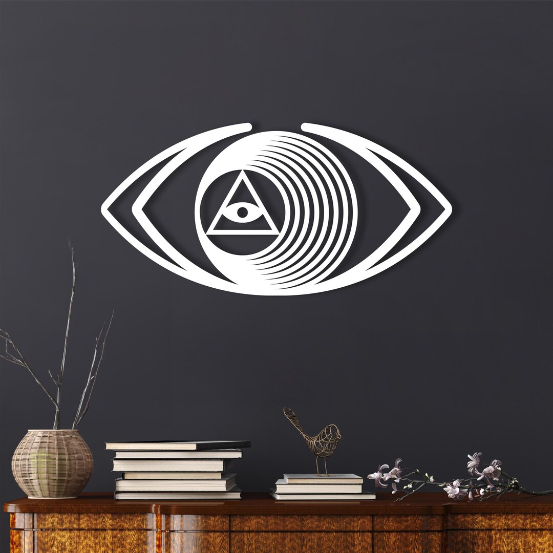 Evil Eye Metal Wall Art: Triangle Geometric Decor, Modern Protection - Etsy