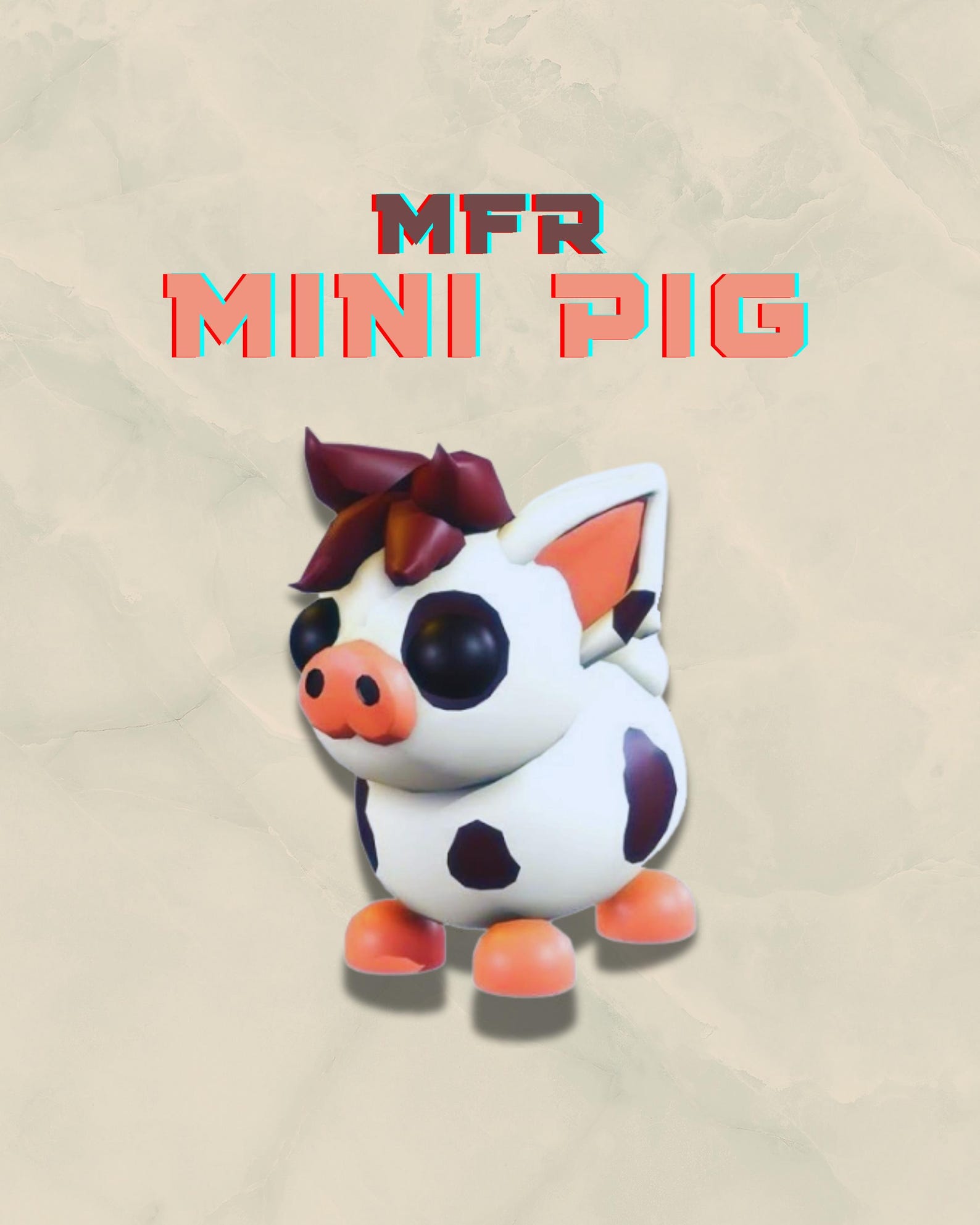 Mega Fly Ride MFR Mini Pig Adopt Me Pets - Etsy
