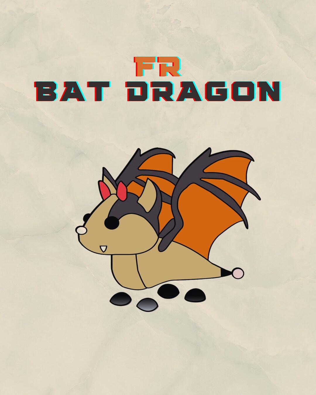 Printable FR Bat Dragon - Etsy