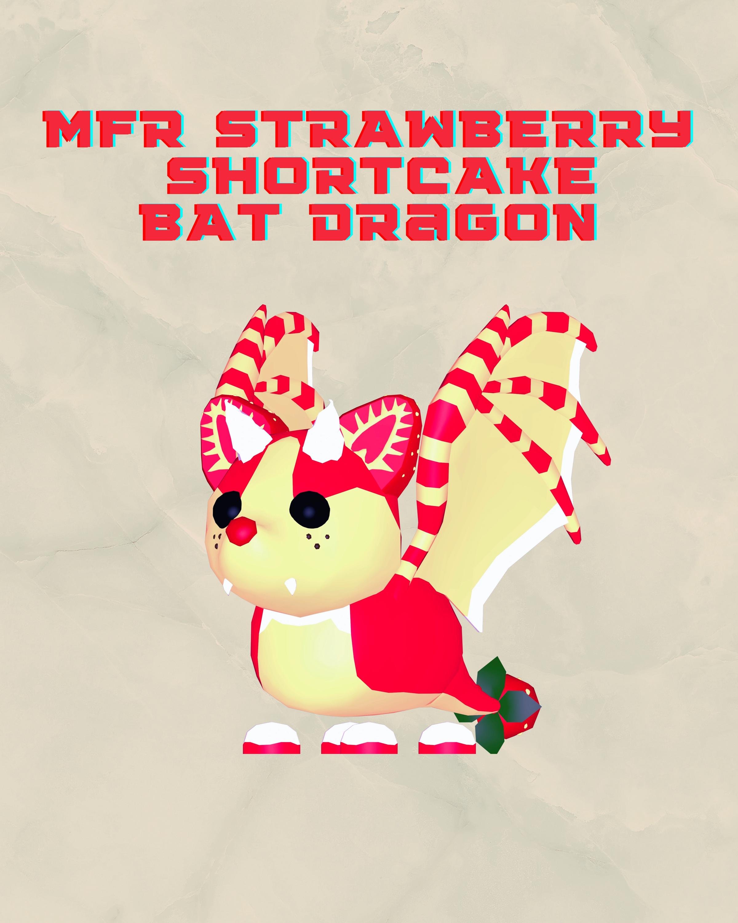 Mega Fly Ride MFR Strawberry Shortcake Bat Dragon Adopt Me Pets - Etsy