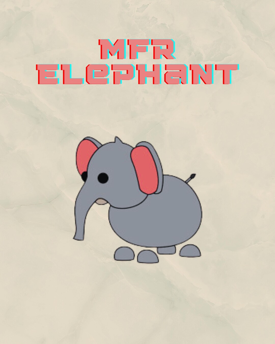 Mega Fly Ride MFR Elephant Adopt Me Pets - Etsy